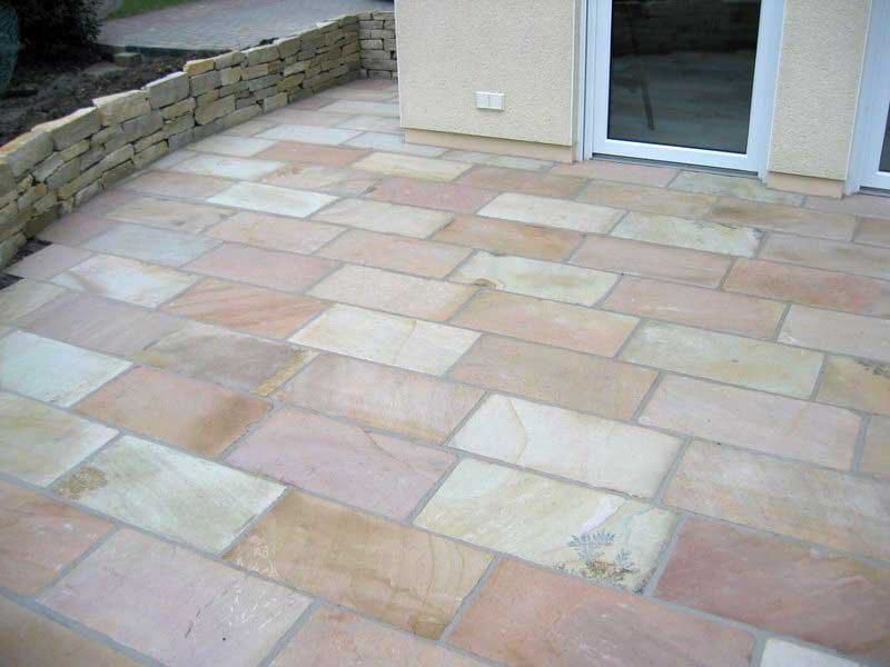 Natursteinplatten für Terrassen, Balkone und Gärten - U. Bach Gartenbau ...
