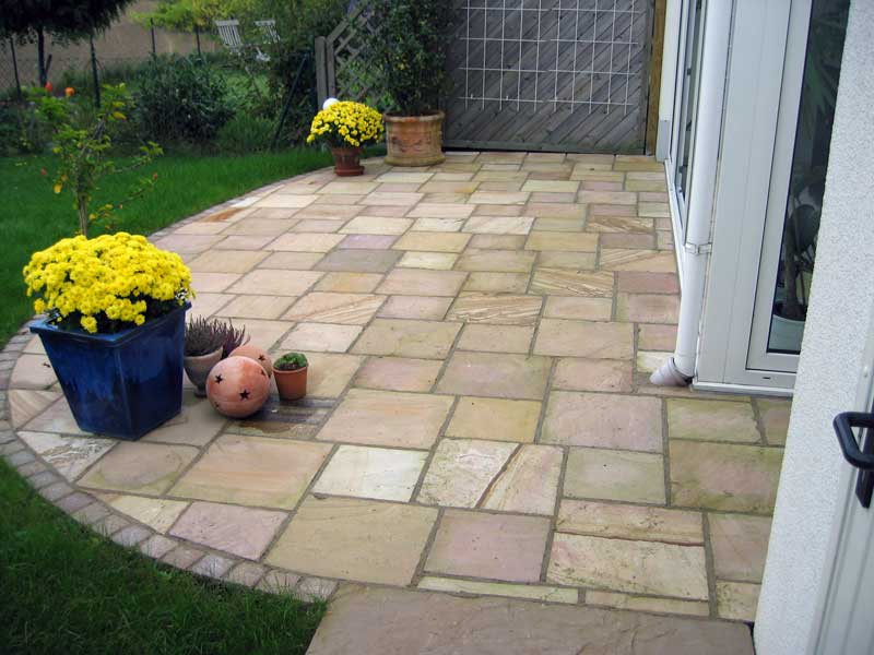 Natursteinplatten für Terrassen, Balkone und Gärten - U. Bach Gartenbau ...